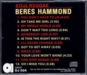 Soul Reggae Beres Hammond - Rare Vinyl Collectible Records - Reggae ...