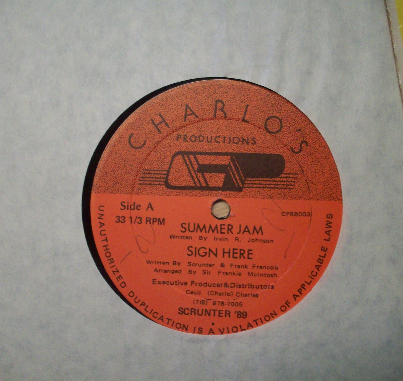 Summer Jam Scrunter' 89- 12" (1989) - Rare Vinyl Collectible Records ...