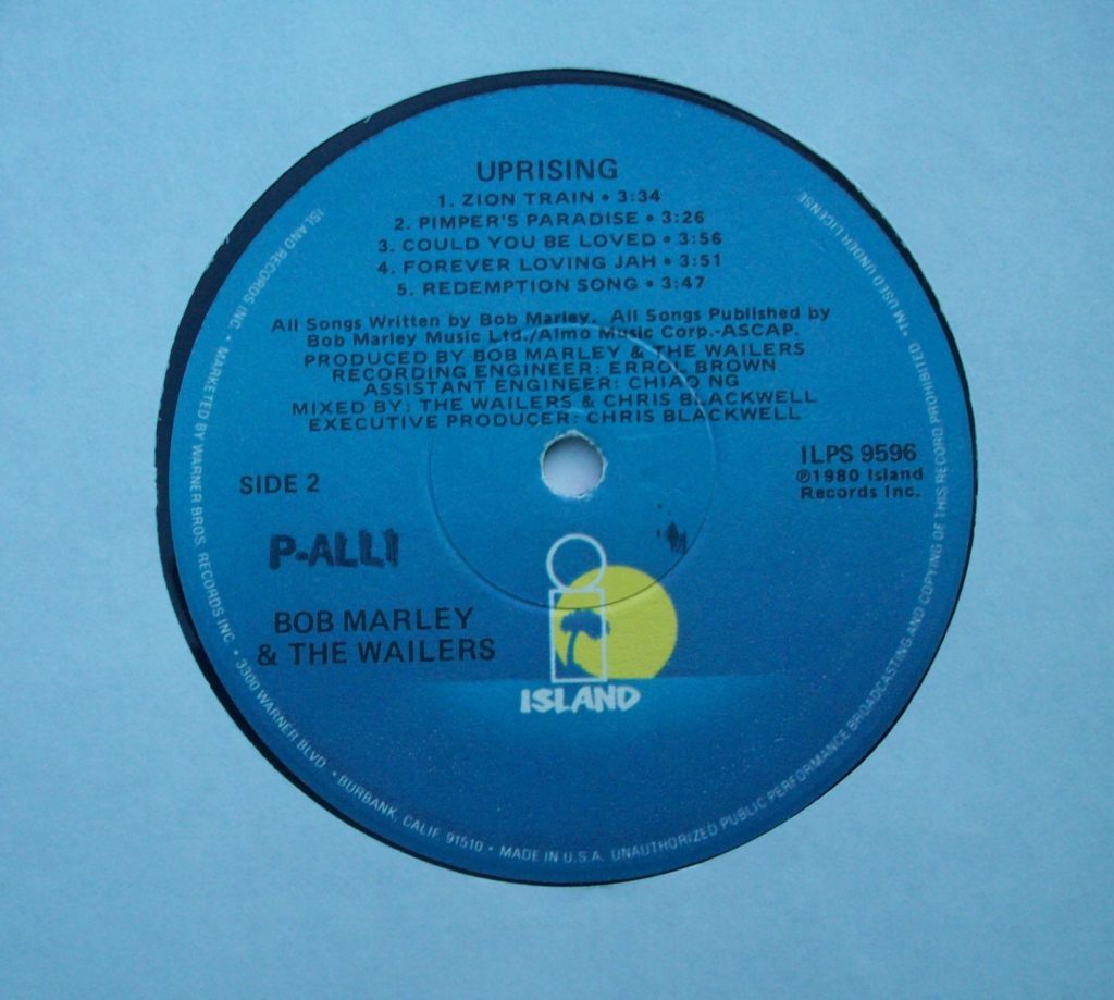 Uprising Bob Marley & The Wailers - LP" (1980) - Rare Vinyl Collectible ...