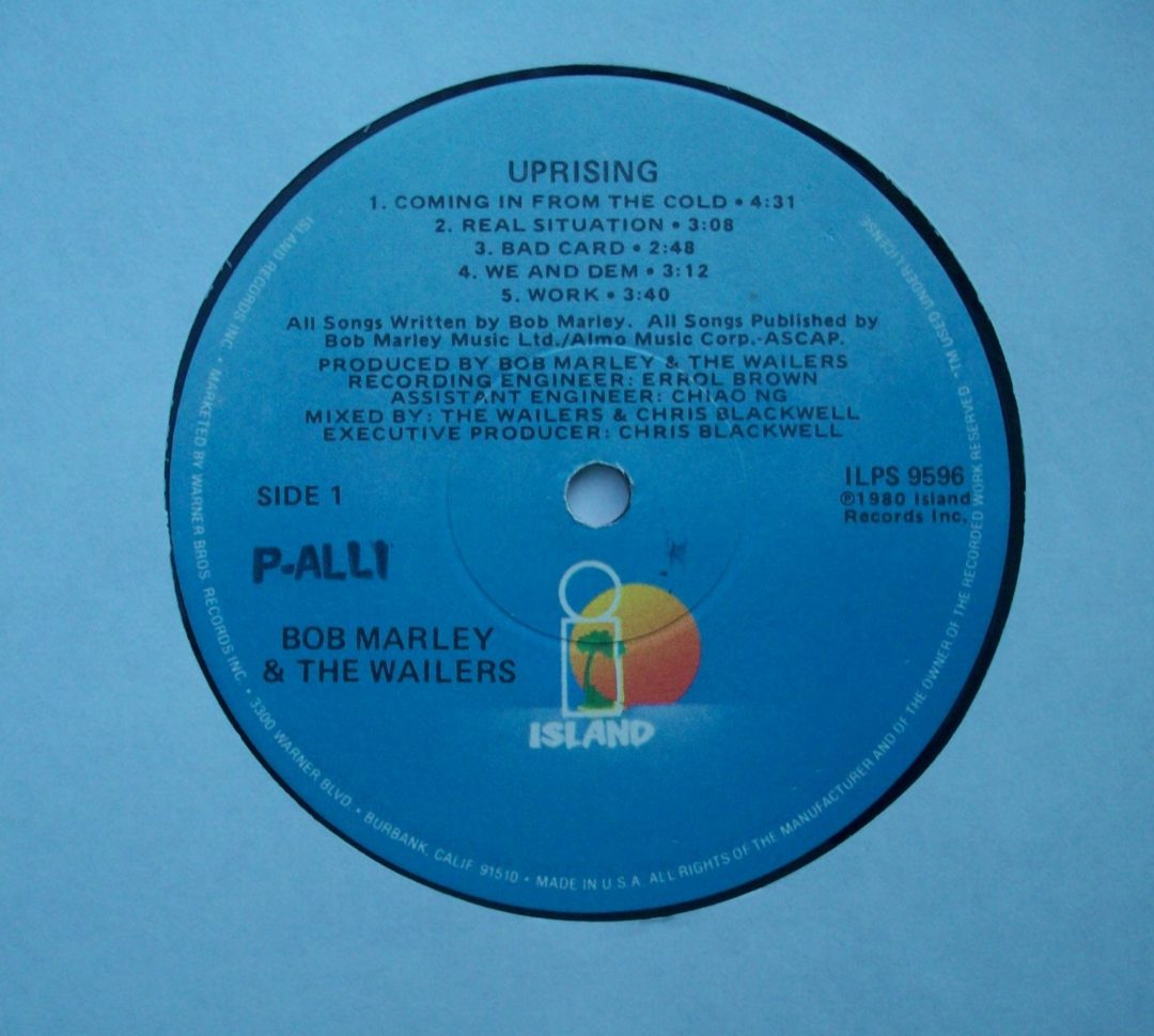 Uprising Bob Marley & The Wailers - LP" (1980) - Rare Vinyl Collectible ...