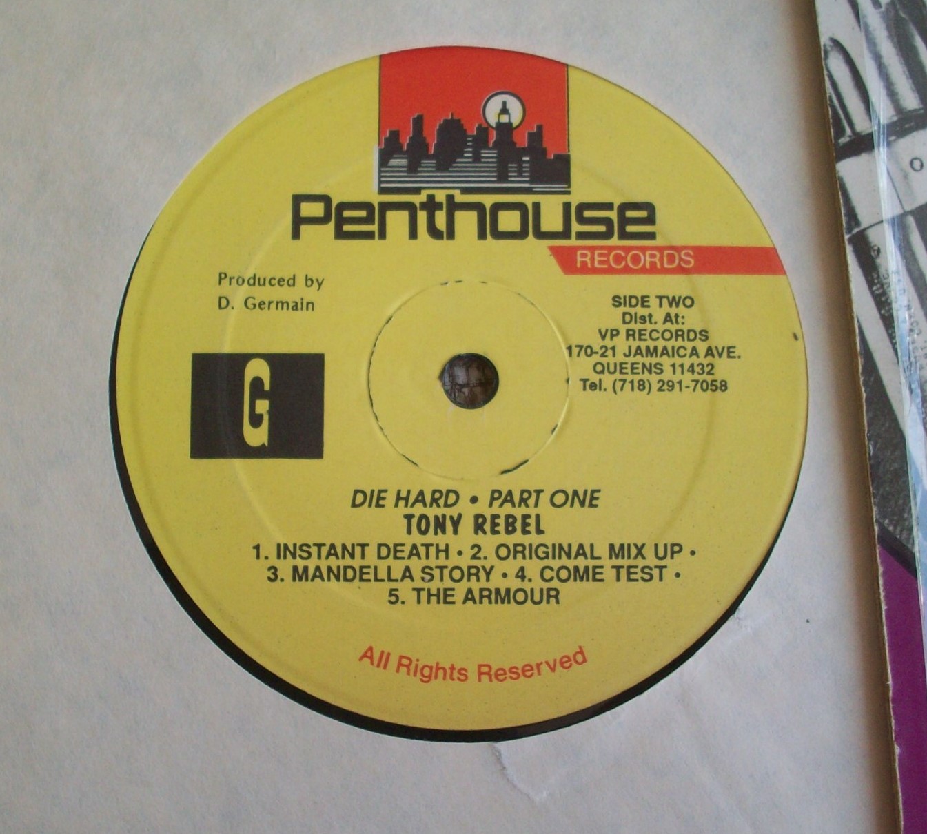 Cutty Ranks & Tony Rebel Die Hard Pt. 1 - LP (1991) - Rare Vinyl ...